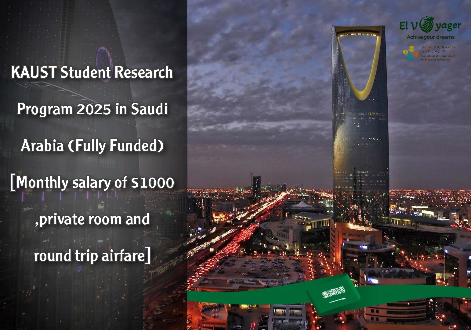 KAUST Undergraduate Research Program 2025 in Saudi Arabia (Fully Funded)